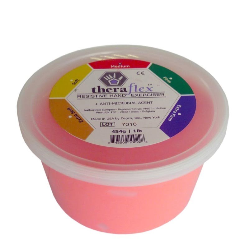 Ergoterapinė masė THERAFLEX Putty, raudona | Meda