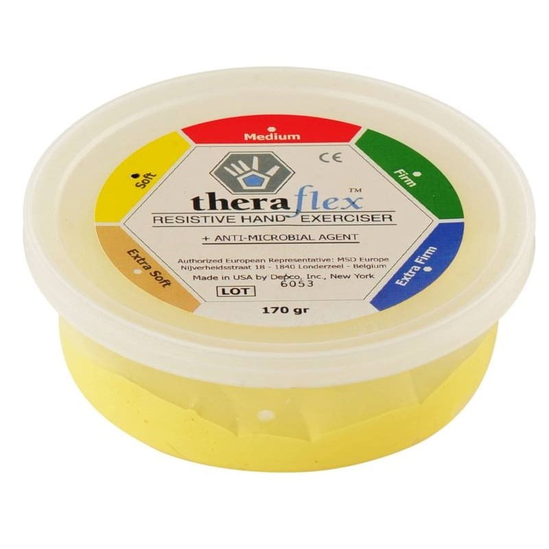 Ergoterapinė masė THERAFLEX Putty, geltona | Meda