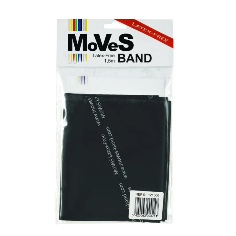 Pasipriešinimo juosta MoVeS Band be latekso, juoda, 1.5 m | Meda